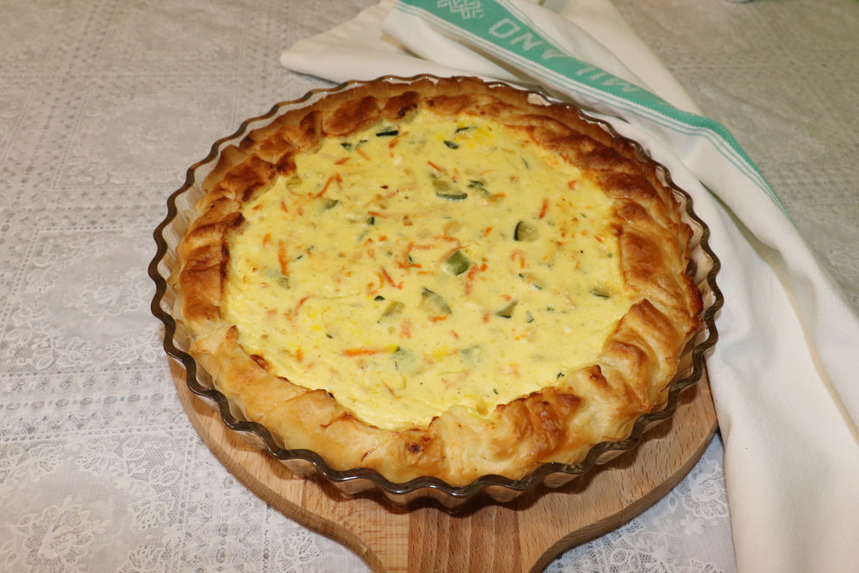 Torta de abobrinha e ricota - Culinária direto da Itália